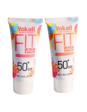 Protector solar Fps 50+ Vokali 2 piezas de 30 ml cada uno