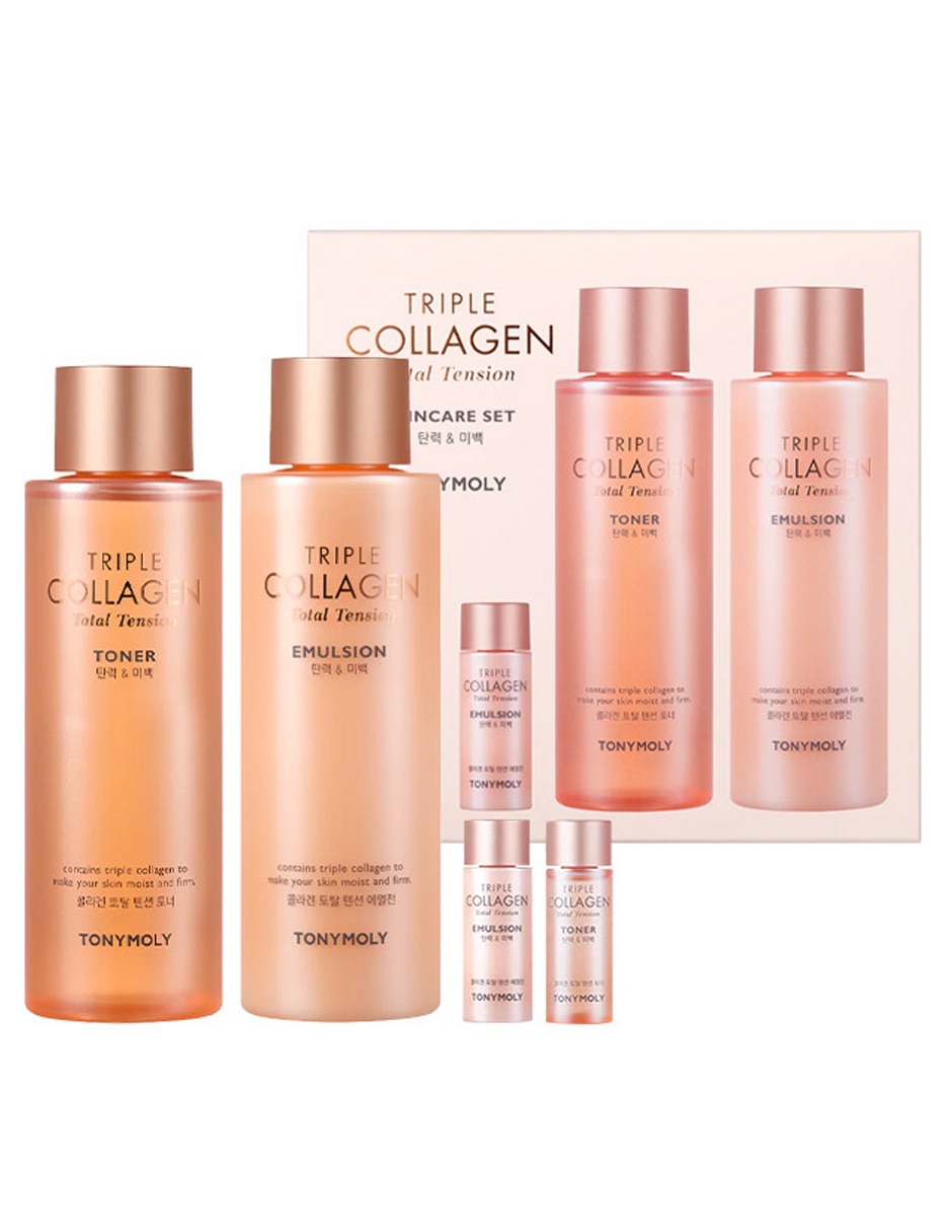 Set tratamiento facial Total Tension reafirmante antiedad Tony Moly ...